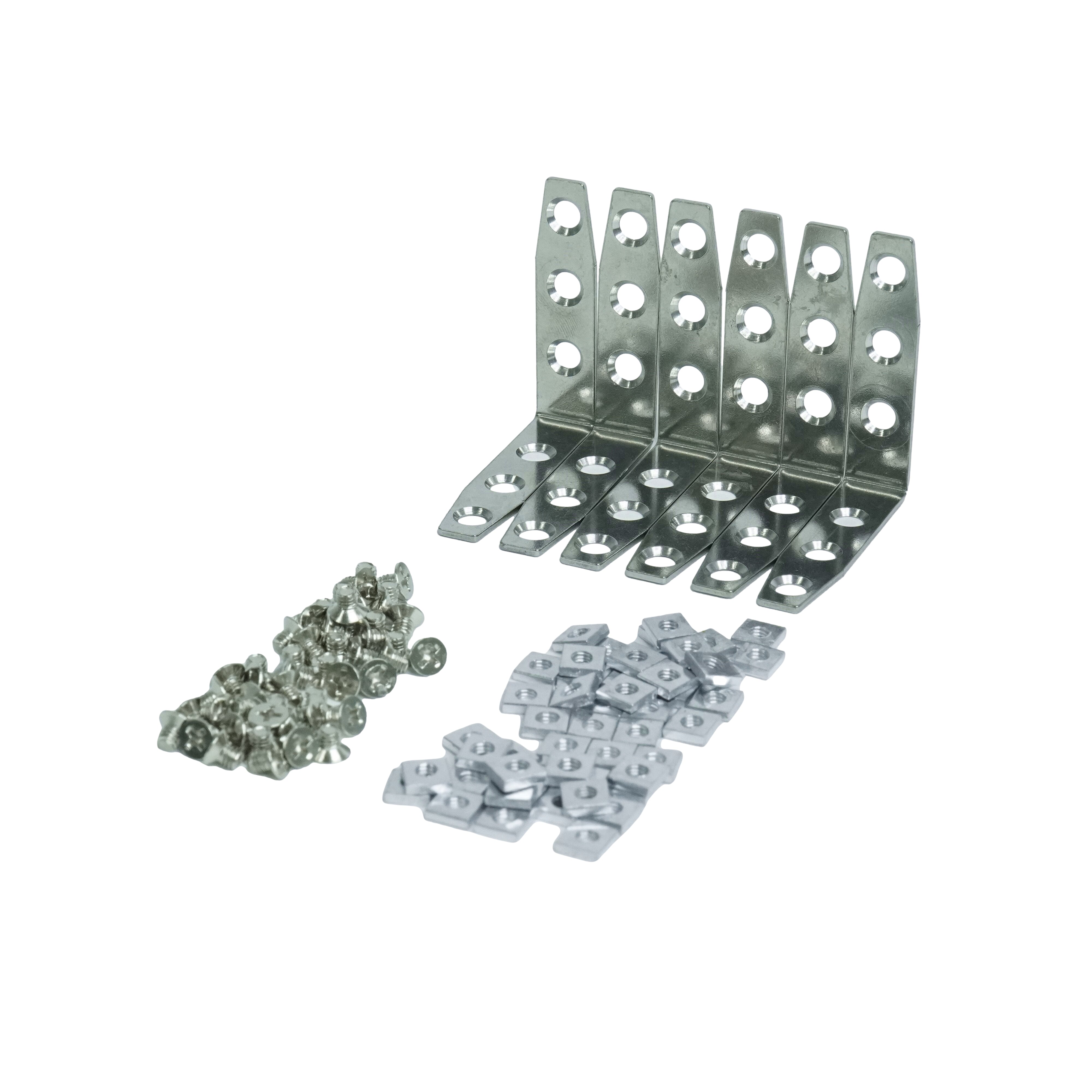 Extended L-Shaped Corner Connectors + Sliding Nuts + Countersunk Head ...